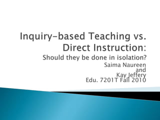 Inquiry based teaching | PPTX