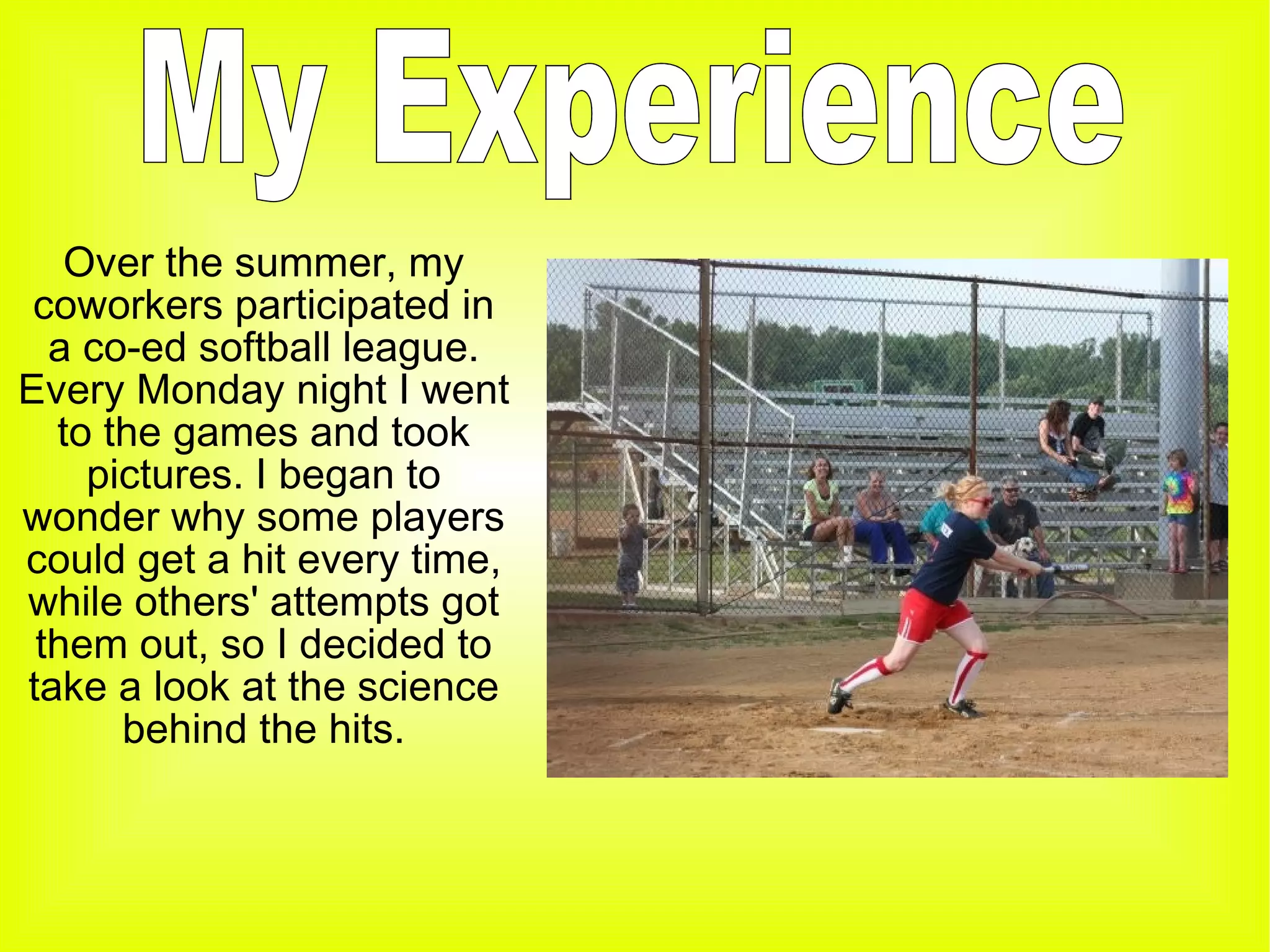 The Science of Softball | PPT