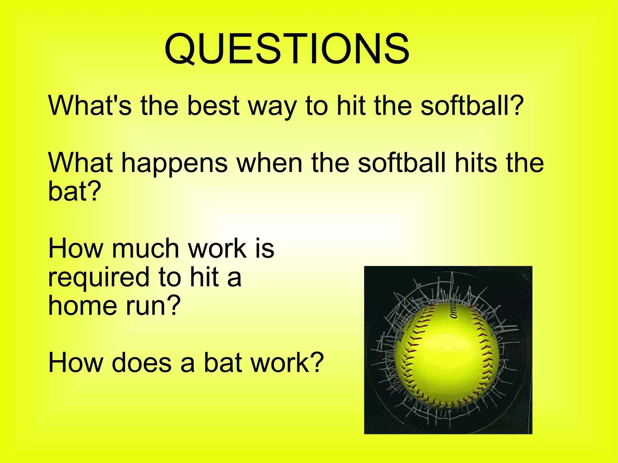 The Science of Softball | PPT