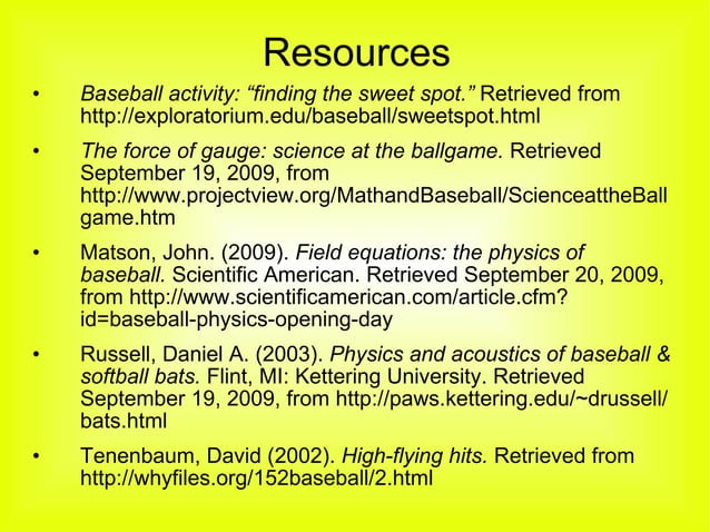 The Science of Softball | PPT