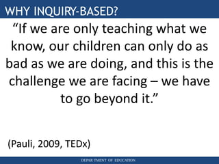 Inquiry based learning | PPTX