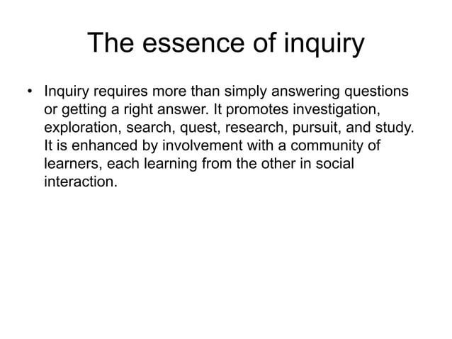 Inquiry Based Learning.ppt | Primary Education | Education