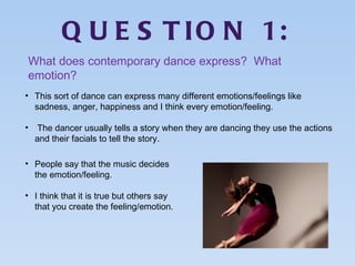 Inquiry contemporary dance final | PPT