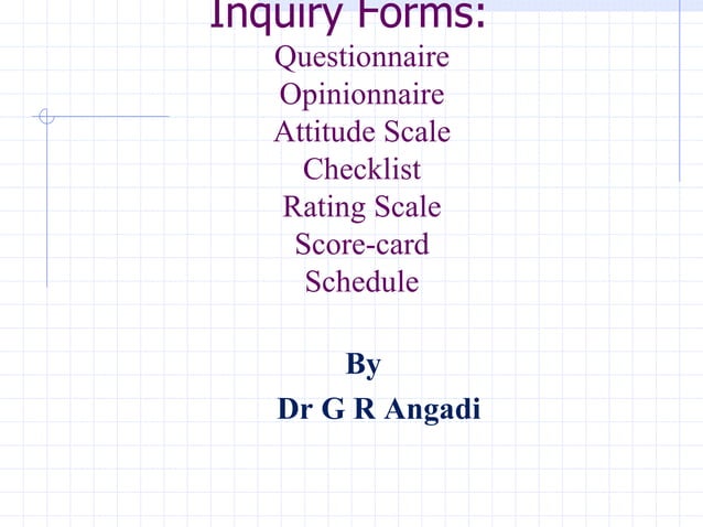 Inquiry forms questionnaire and opinionnaire | PDF | Educational Assessment | Education
