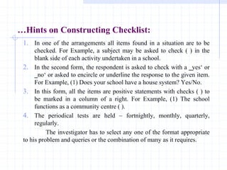 Inquiry forms questionnaire, opinionnaire, attitude scale, checklist ...