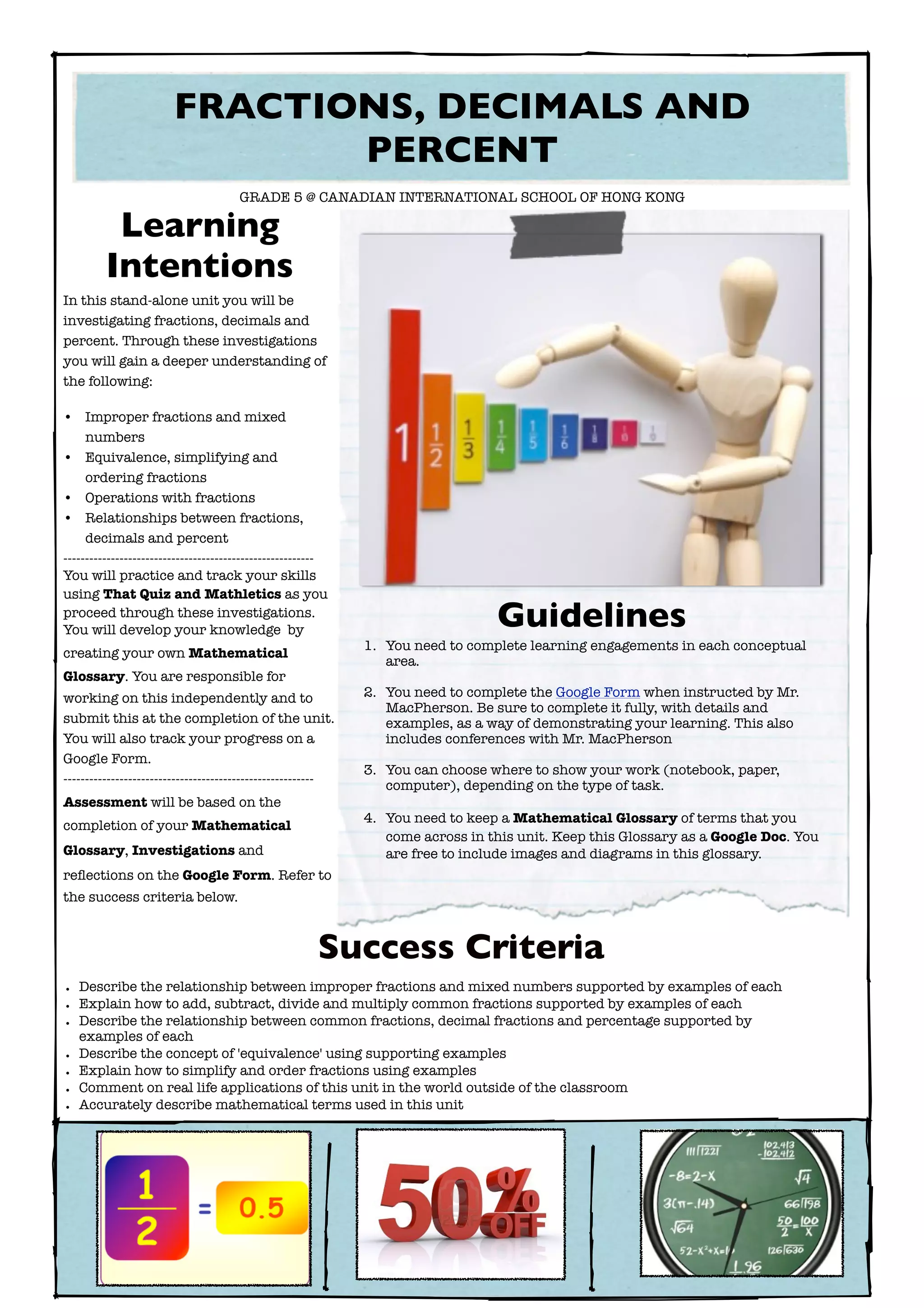 Inquiry into fractions, decimals, percent | PDF