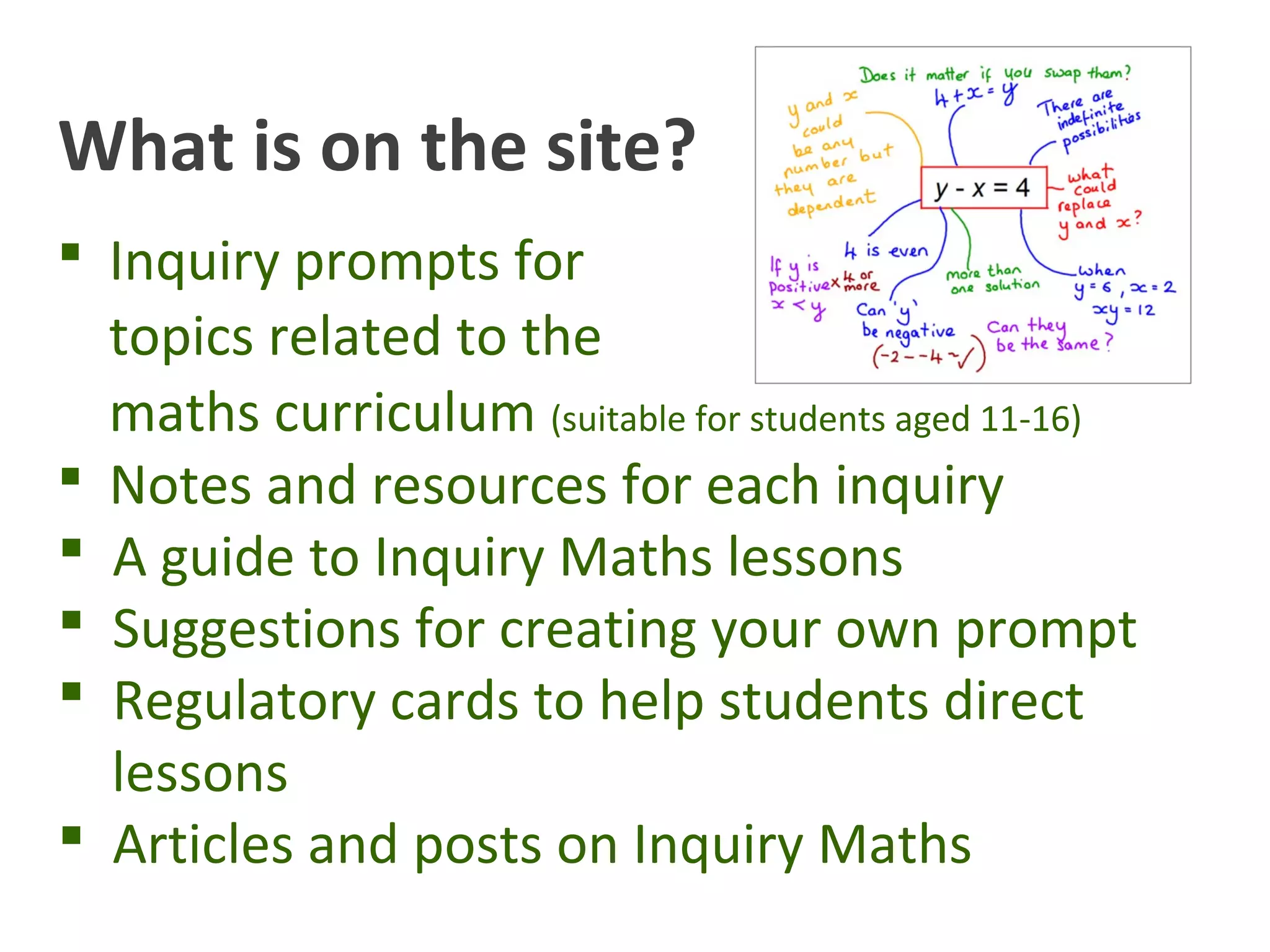 Inquiry maths introduction | PPT