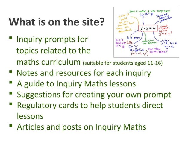 Inquiry maths introduction | PPT