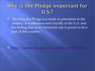 Inquiry Project 1 Pledge Of Allegiance | PPT