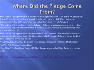 Inquiry Project 1 Pledge Of Allegiance | PPT