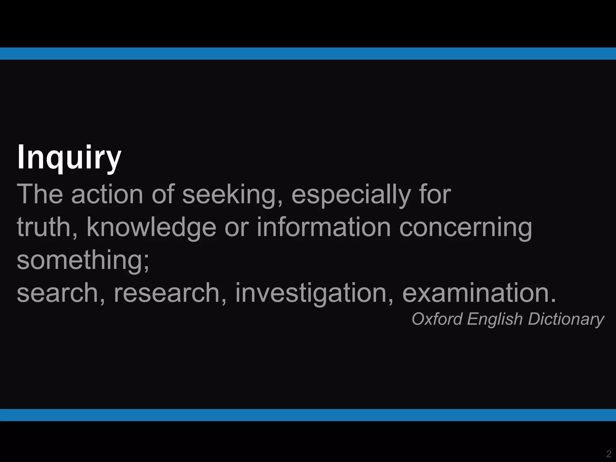 The Inquiry Process and SOR | PPTX