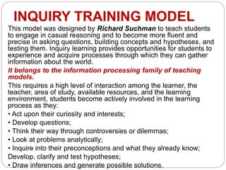 Inquiry training model | PPTX