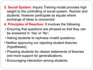 Inquiry training model | PPTX