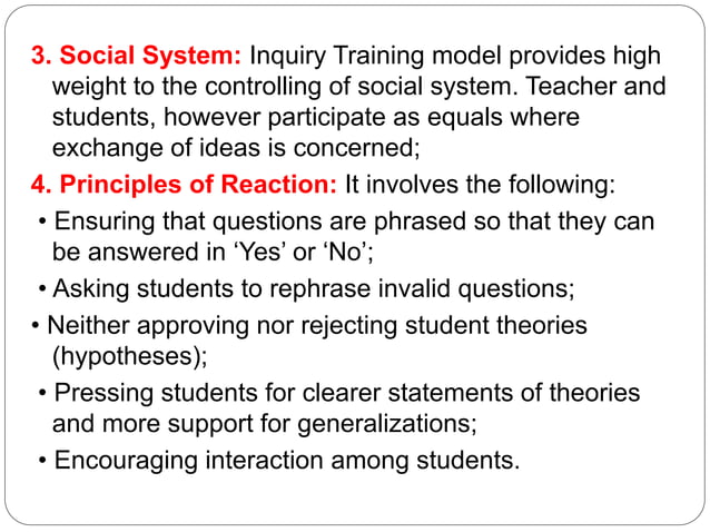Inquiry training model | PPTX | Professional School | Postgraduate ...