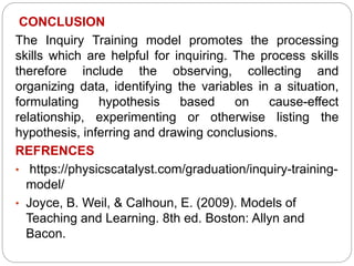 Inquiry training model | PPTX