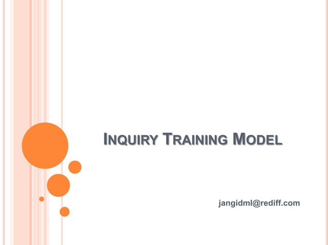 Inquiry training model by jangid ml | PPTX | Education