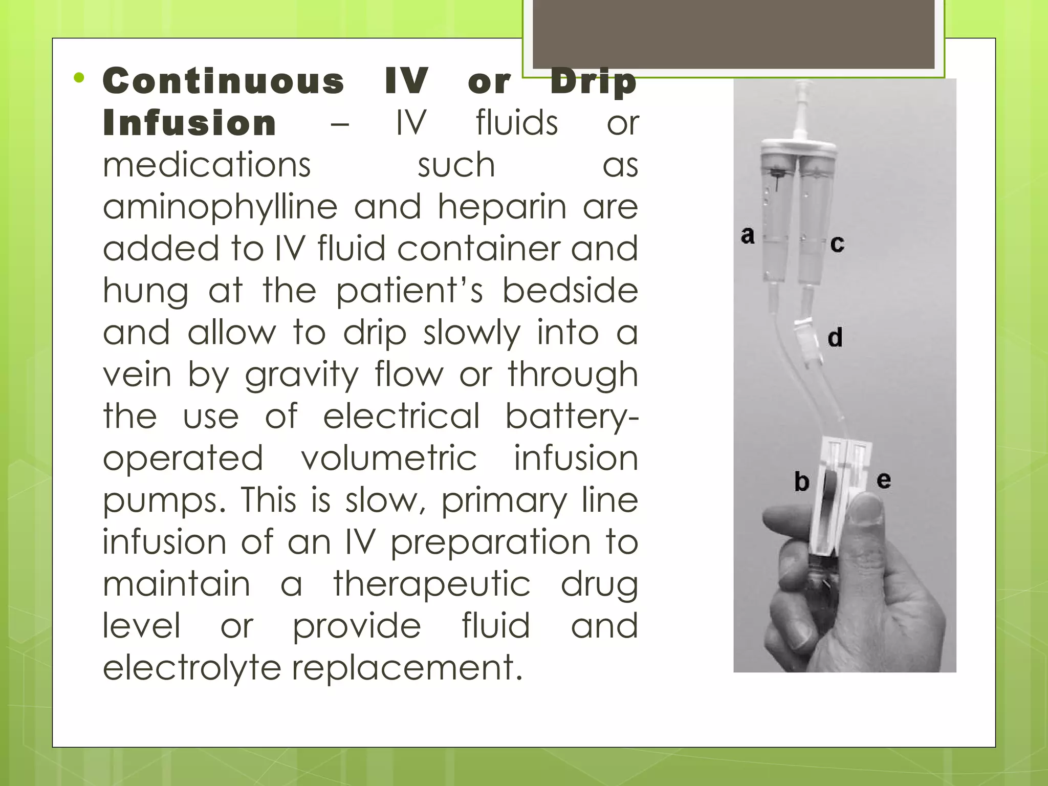 Inravenous fluids and medication | PPT