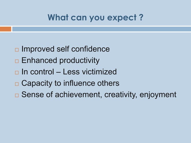 Inreasing Personal Effectiveness | PPT