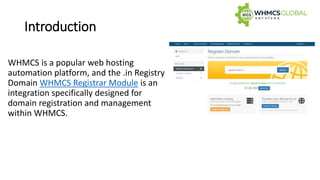 in Registry Domain Registrar WHMCS Module_.pptx