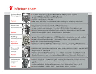 InReturn Capital's lessons learned | PPT