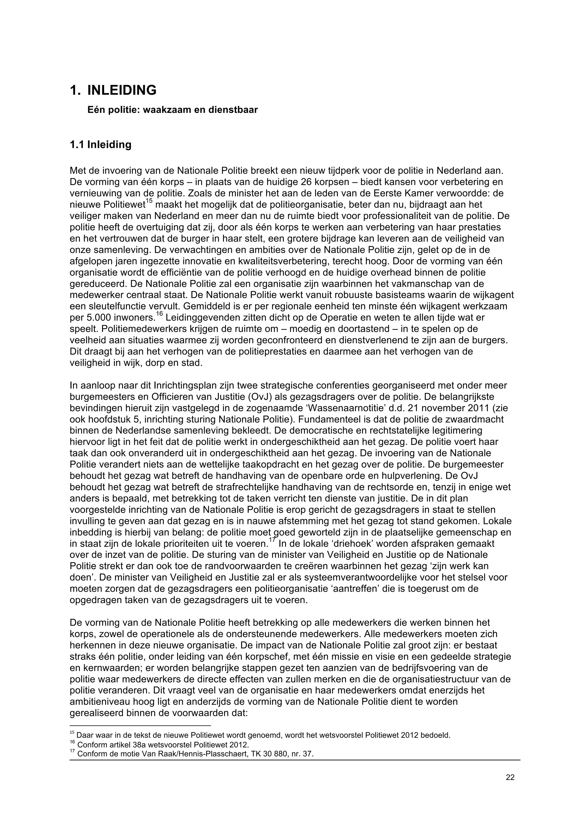 Inrichtingsplan Nationale Politie | PDF