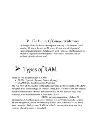 RANDOM ACCEES MEMORY | PDF