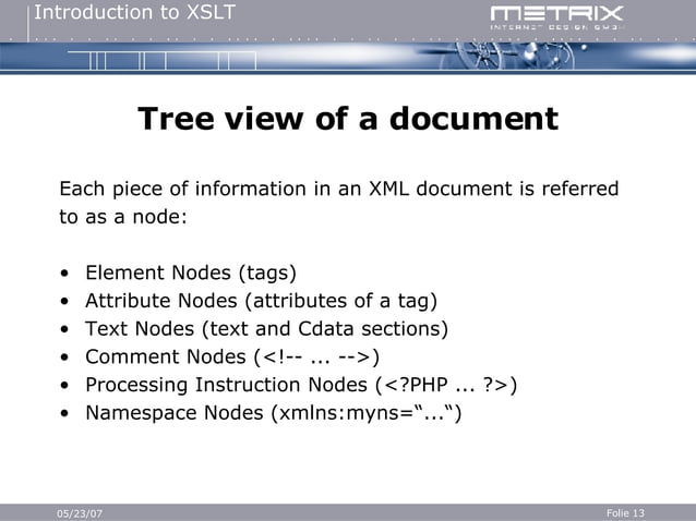 Inroduction to XSLT with PHP4 | PPT