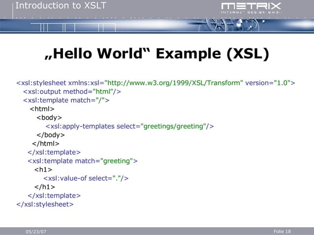 Inroduction to XSLT with PHP4 | PPT