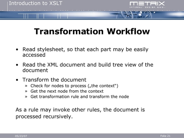Inroduction to XSLT with PHP4 | PPT
