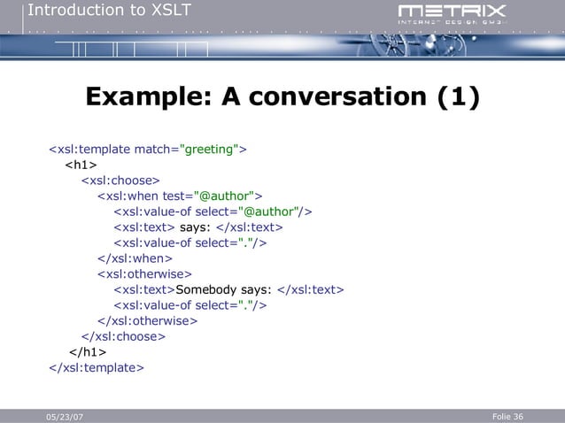 Inroduction to XSLT with PHP4 | PPT