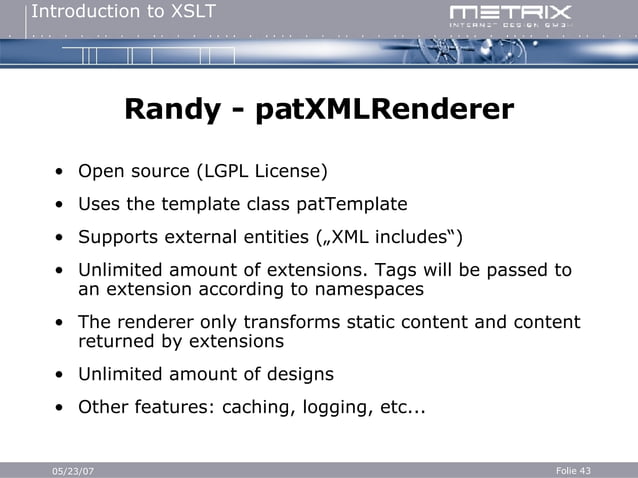 Inroduction to XSLT with PHP4 | PPT