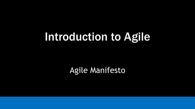 Introduction to Agile Software Development | PPT