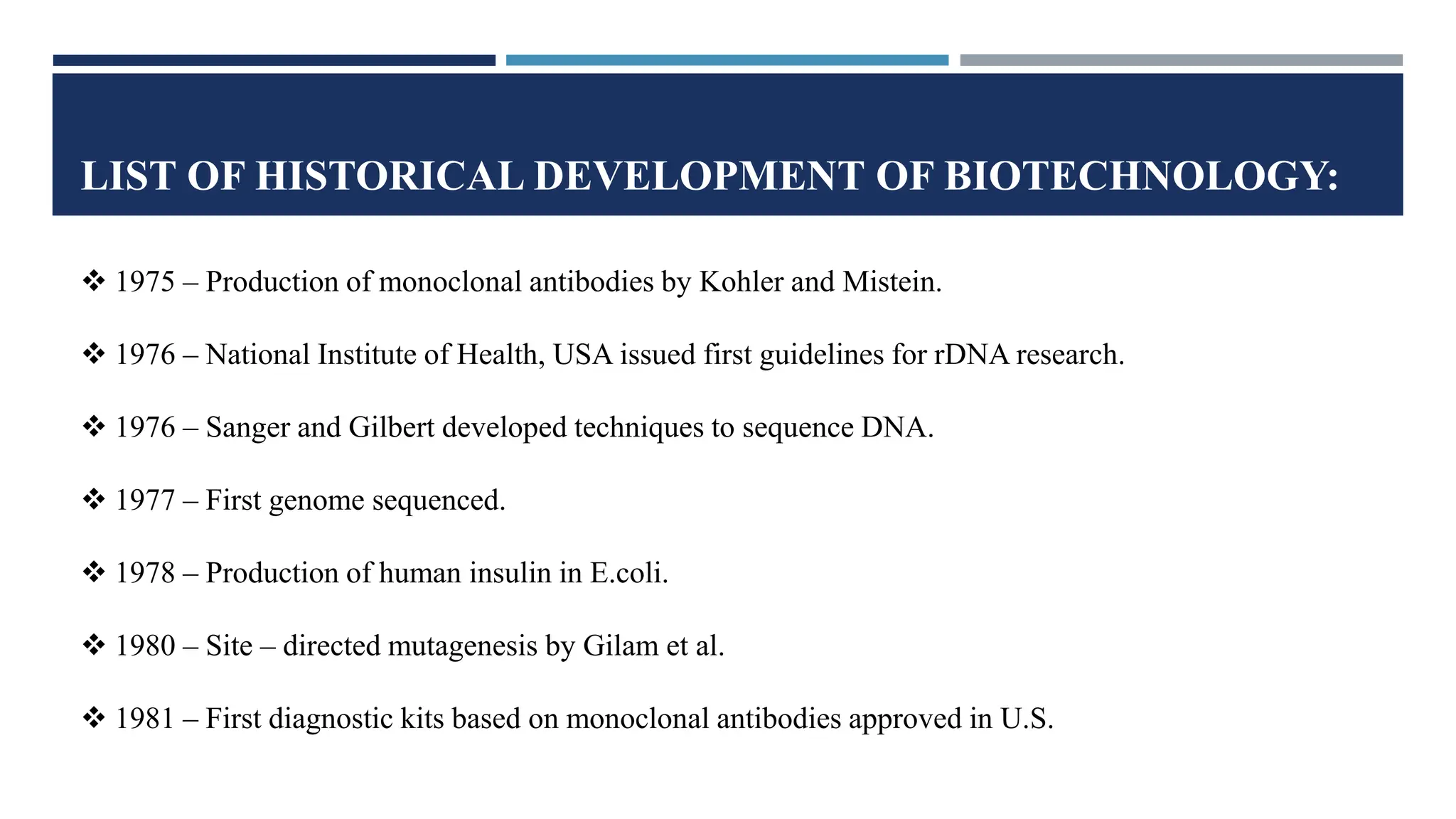 Inroduction to biotechnology, history and applications. | PDF
