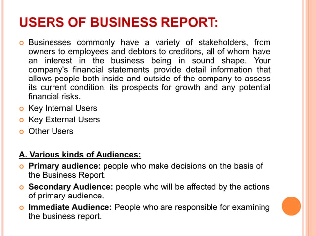 Inroduction to Business Reporting.pptx TYBBA-IB | PPT