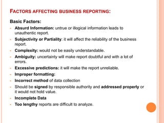 Inroduction to Business Reporting.pptx TYBBA-IB | PPT