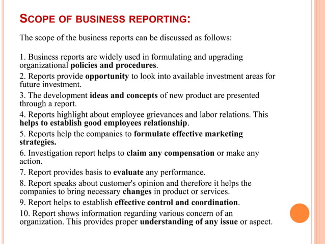 Inroduction to Business Reporting.pptx TYBBA-IB | PPT