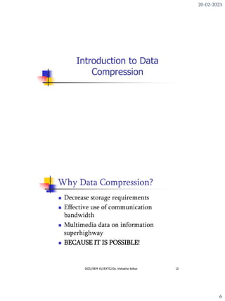 INRODUCTION TO DATA COMPRESSION and ENCRYPTION: Concepts and need | PDF