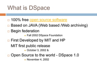 Inroduction to Dspace | PPT