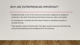 INRODUCTION TO ENTREP'L MIND. This course is taken by students taking ...