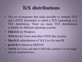Inroduction to Latex | PPTX