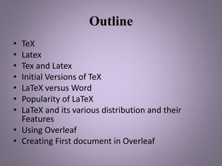 Inroduction to Latex | PPTX