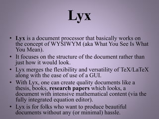 Inroduction to Latex | PPTX