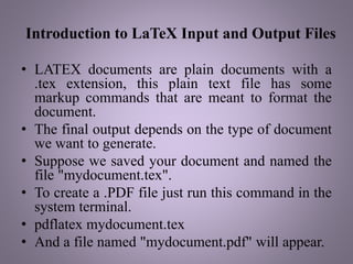 Inroduction to Latex | PPTX