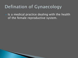 Inroduction to obstetrics and gynaecology | PPTX