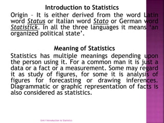 Inroduction to statistics | PPT