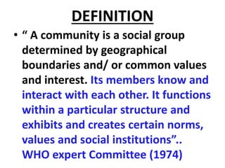 INTRO TO COMMUNITY HEALTH CONCEPTS | PPTX