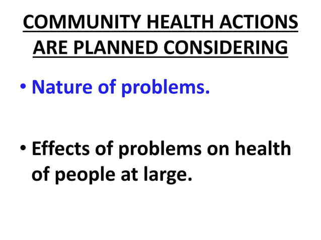 INTRO TO COMMUNITY HEALTH CONCEPTS | PPTX | Diseases and Conditions ...