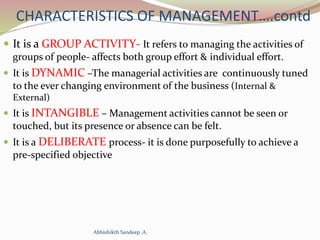 Introduction to management, functions of management, levels of ...
