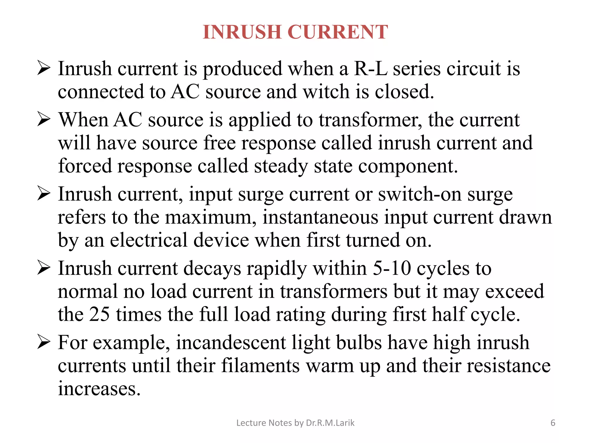 Inrush current | PDF