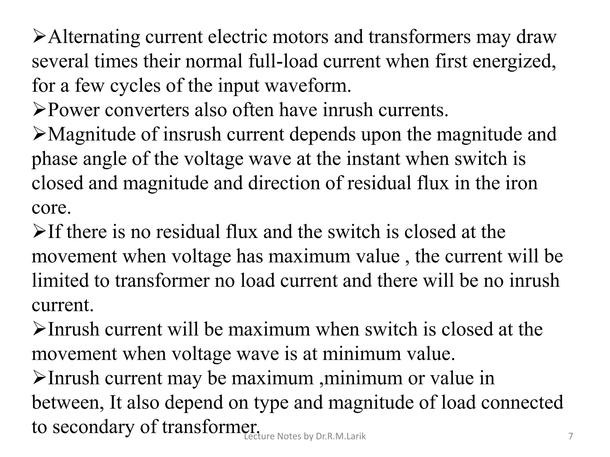 Inrush current | PDF
